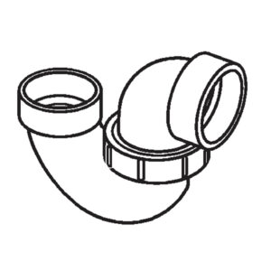 NIBCO 4895 29816840 708-P-3682 2" SCH 40 PVC DWV P-TRAP W/UNION JOINT ...
