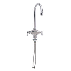 CHICAGO FAUCET 50-ABCP SINGLE HOLE H/C FAUCET WITH GOOSENECK SPOUT ...