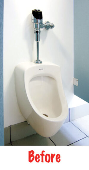 RETROFIT HYBRID WATERLESS URINAL W/BRACKET – Equiparts