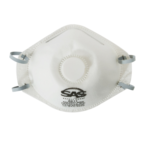 SAS SAFETY CORP 8611 N95 VALVED PARTICUALTE RESPIRATOR (10 PER BOX ...