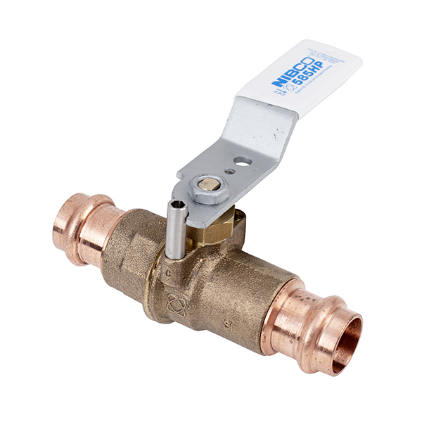 NIBCO PC-585HP-LF 1-1/4” PRESS LF FULL PORT BRONZE BALL VALVE W ...