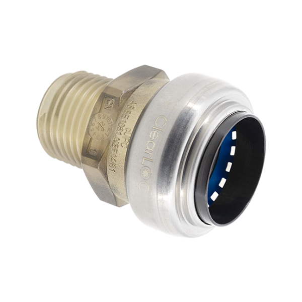 LEGEND VALVE 457-757 1" X 1" MNPT CLEARLOC PUSH FIT MALE STRAIGHT ...
